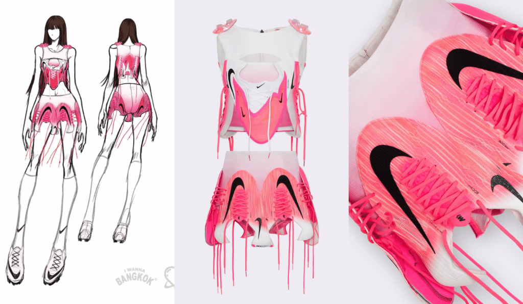 Lalisa “Lisa” Manobal Sports Upcycled Nike Cleats Dress Created by Thai ...